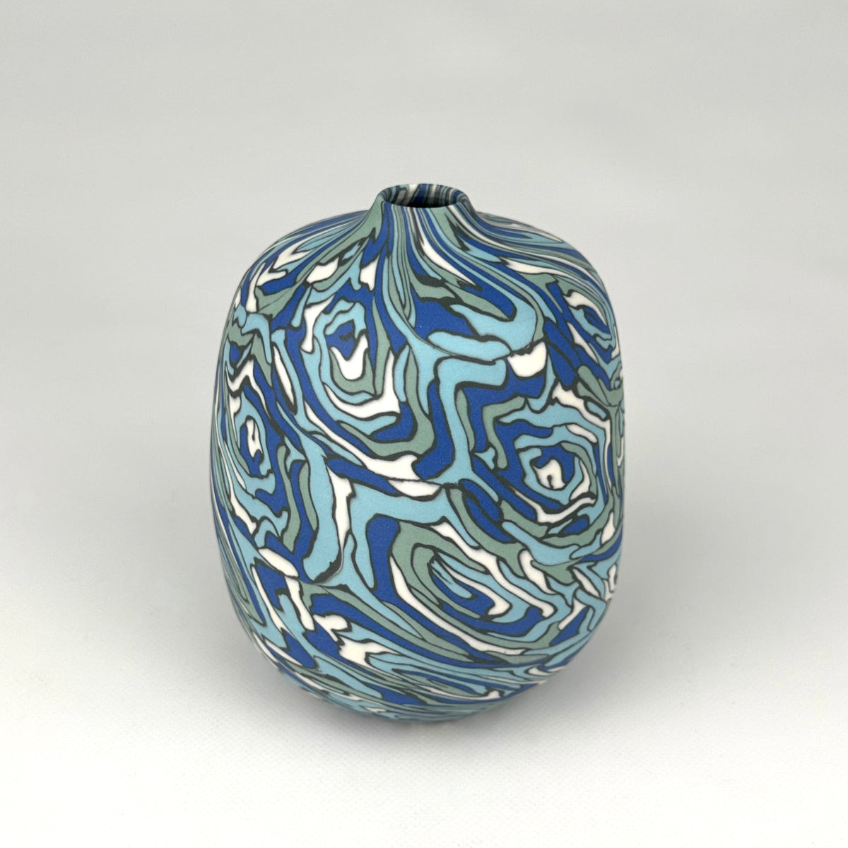 #334 Blue/Light Blue Vessel – Hoadley Gallery